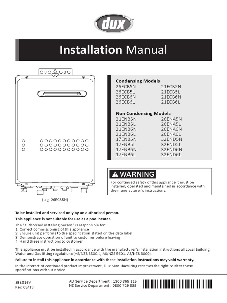 Continuous Flow Installers Guide | PDF