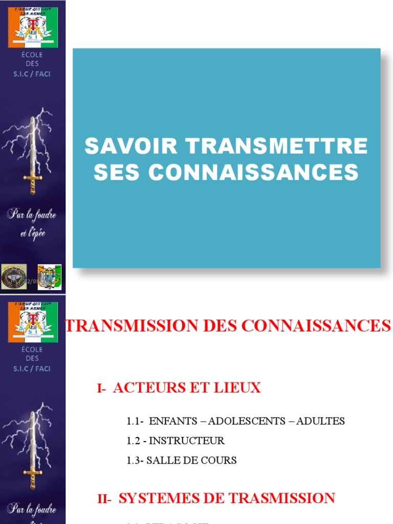 Pedagogie Comment Transmsissions La Connaissance | PDF | Pédagogie | Sciences cognitives