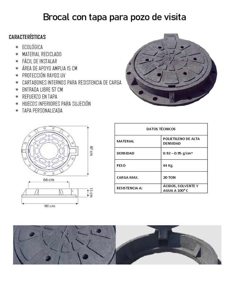 Brocal Con Tapa para Pozo de Visita | PDF