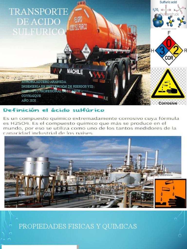 Transporte Seguro De ácido Sulfúrico Pdf