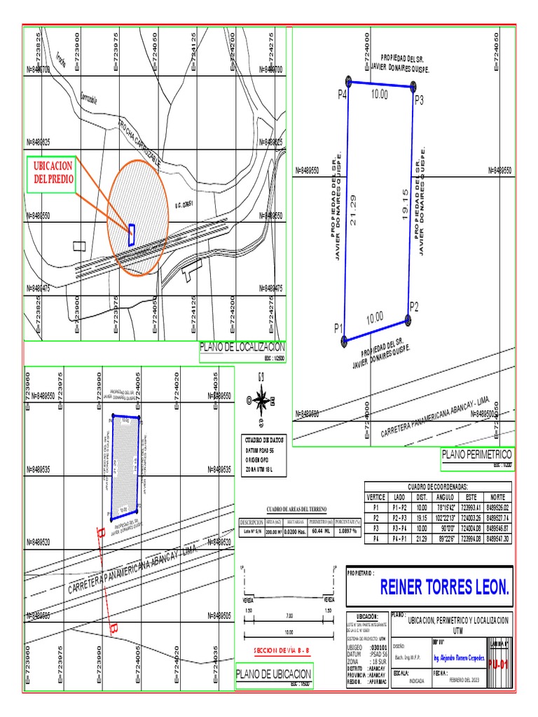 Plano Desmembramiento Yovani Mecanico-A-3 | PDF | Geodesia