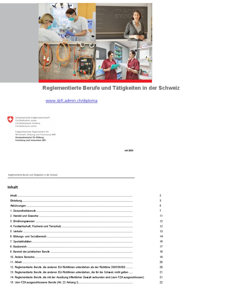 Liste Regl Berufe D | PDF Liste Regl Berufe D | PDF