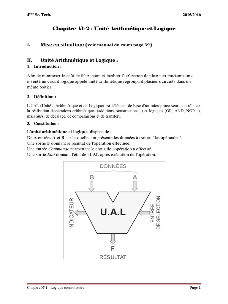 Unité Arithmétique et Logique (UAL) | PDF | Échecs | Théorie (échecs)