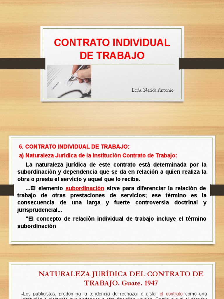 Contrato Individual Del Trabajo | PDF