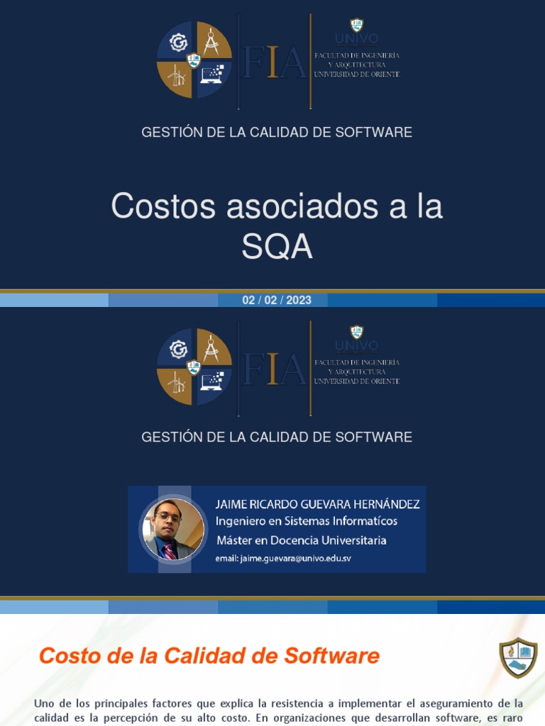 GSC - 03 - Costos | PDF | Calidad (comercial) | Software