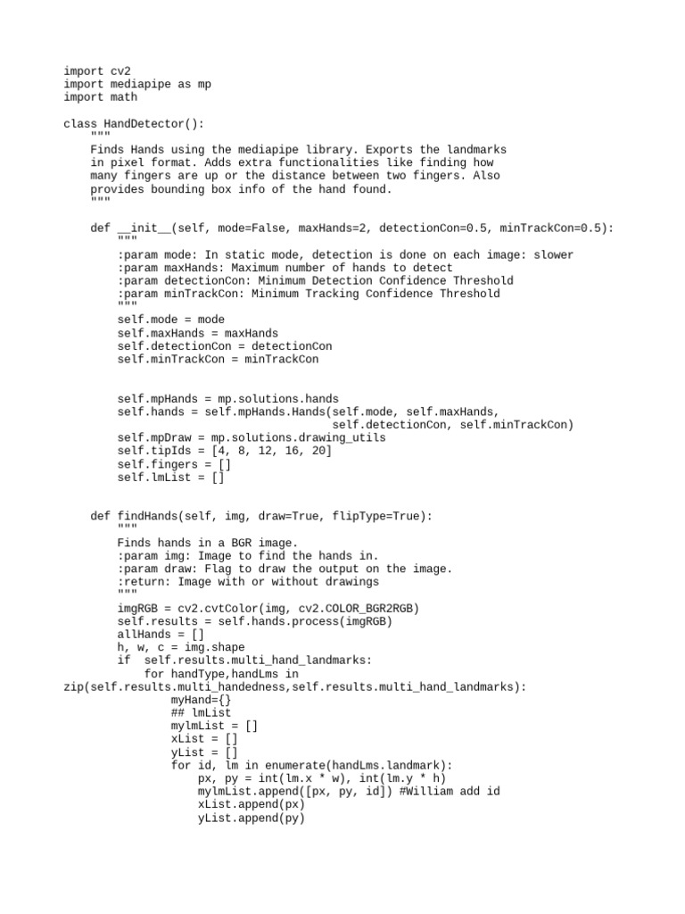 HandTrackingModule | PDF