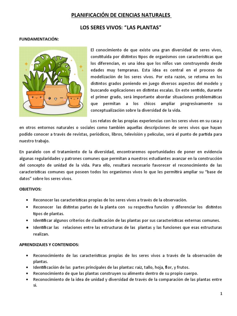 Diversidad y características de las plantas | PDF