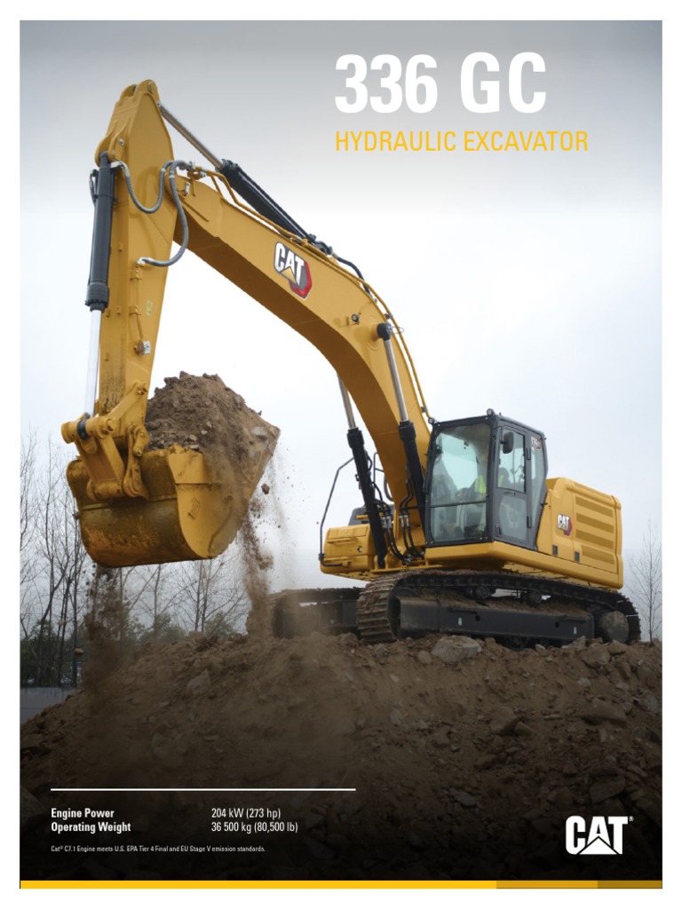 Ficha Técnica 336GC CAT | PDF | Horsepower | Fuel Efficiency