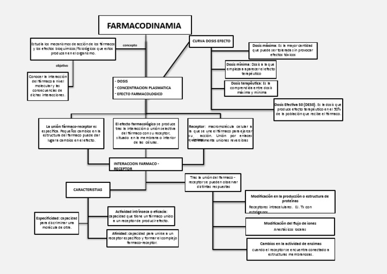 Mapa Conceptual de La Farmacodinamia 3 | PDF | Bioquímica | Química Mapa Conceptual de La Farmacodinamia 3 | PDF | Bioquímica | Química