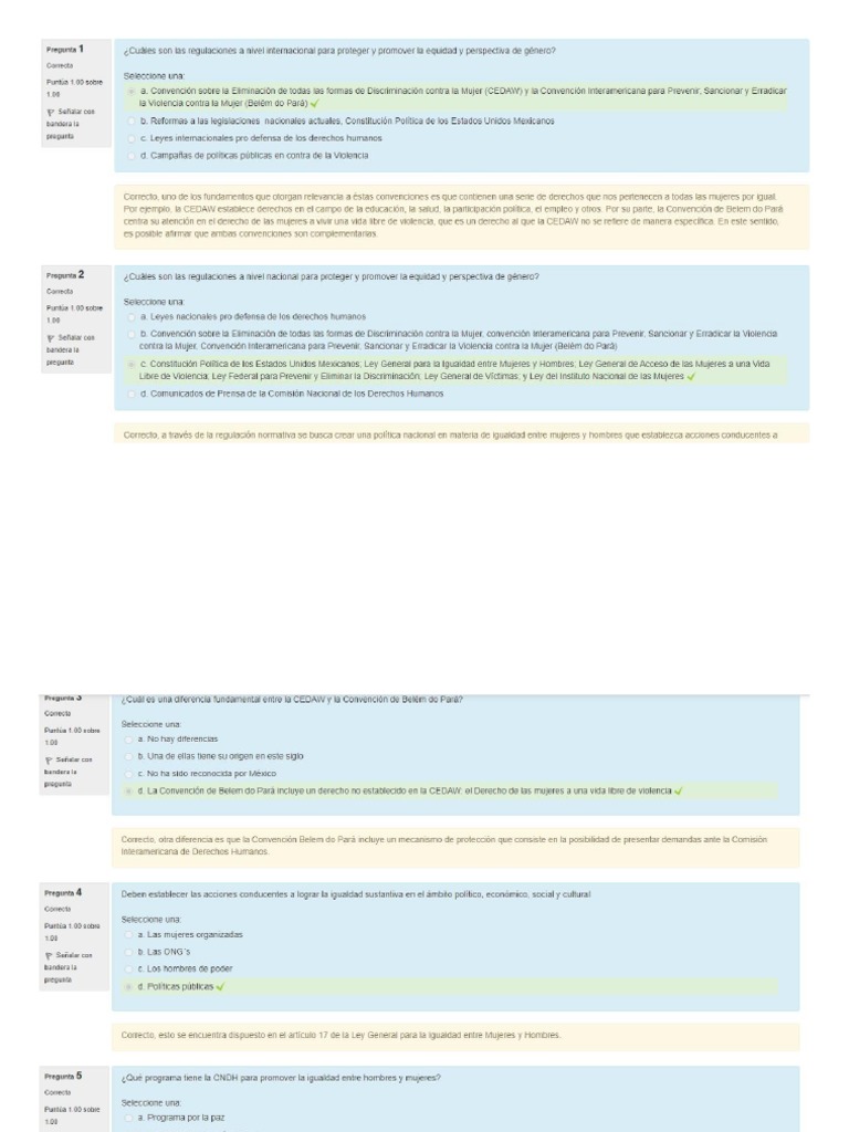Módulo IV - Derechos Humanos y Género - Exámen | PDF