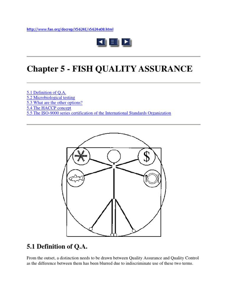 Chapter 5 - Fish Quality Assurance: 5.1 Definition of Q.A | PDF | Iso ...