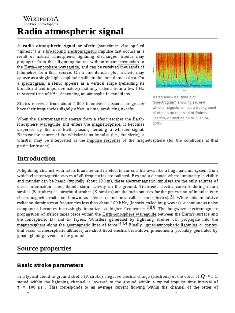 Radio Atmospheric Signal | PDF | Electrical Engineering | Electronics
