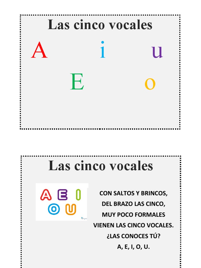 Poema Las Cinco Vocales | PDF | Poesía