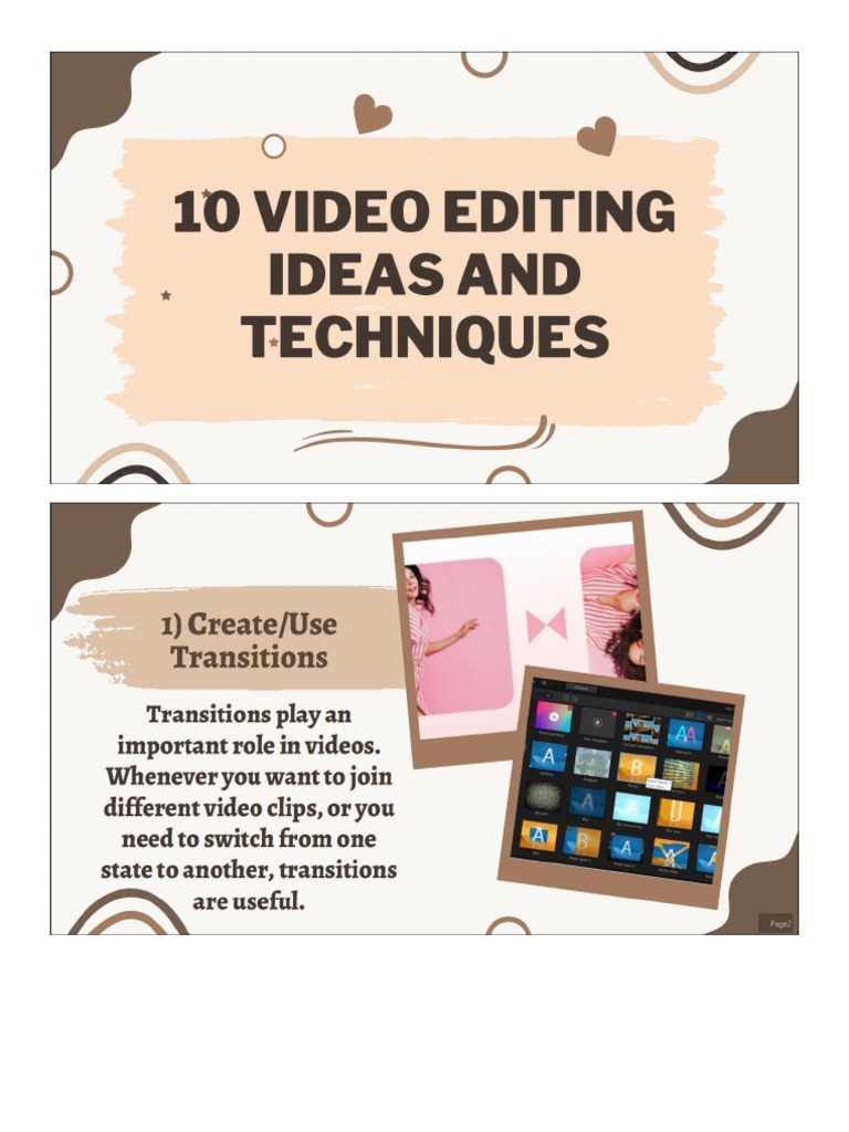 Video Editing Styles and Ideas | PDF