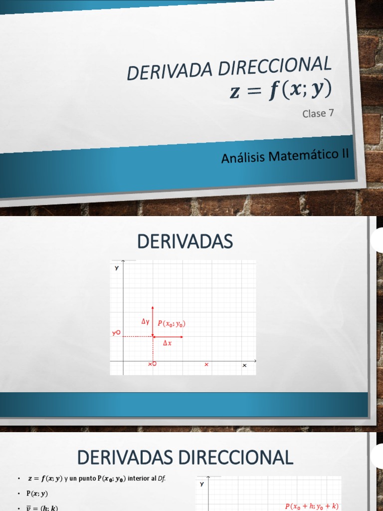 Clase 7 - Derivada Direccional | PDF | Derivado | Cálculo