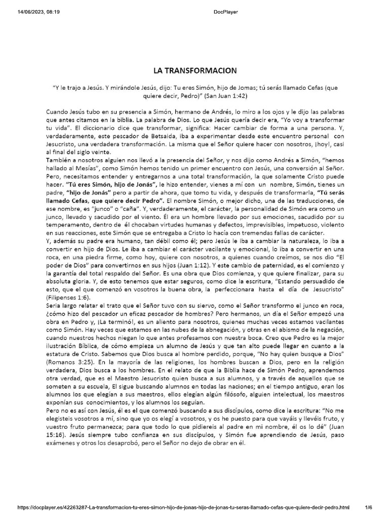 La Transformación | PDF