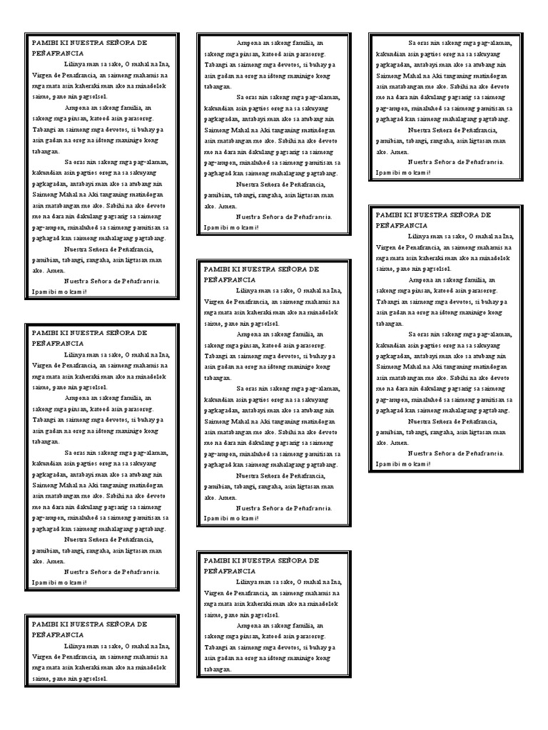 Pamibi Ki Nuestra Señora de Peñafranci1 | PDF