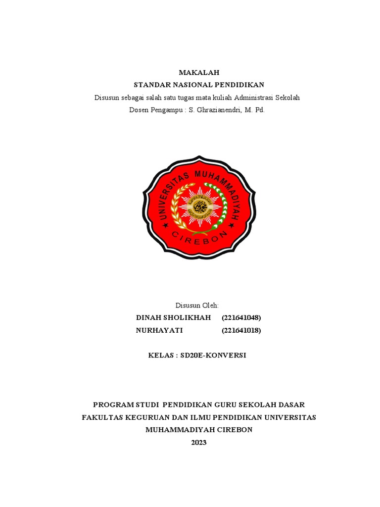 Makalah Standar Nasional Pendidikan | PDF