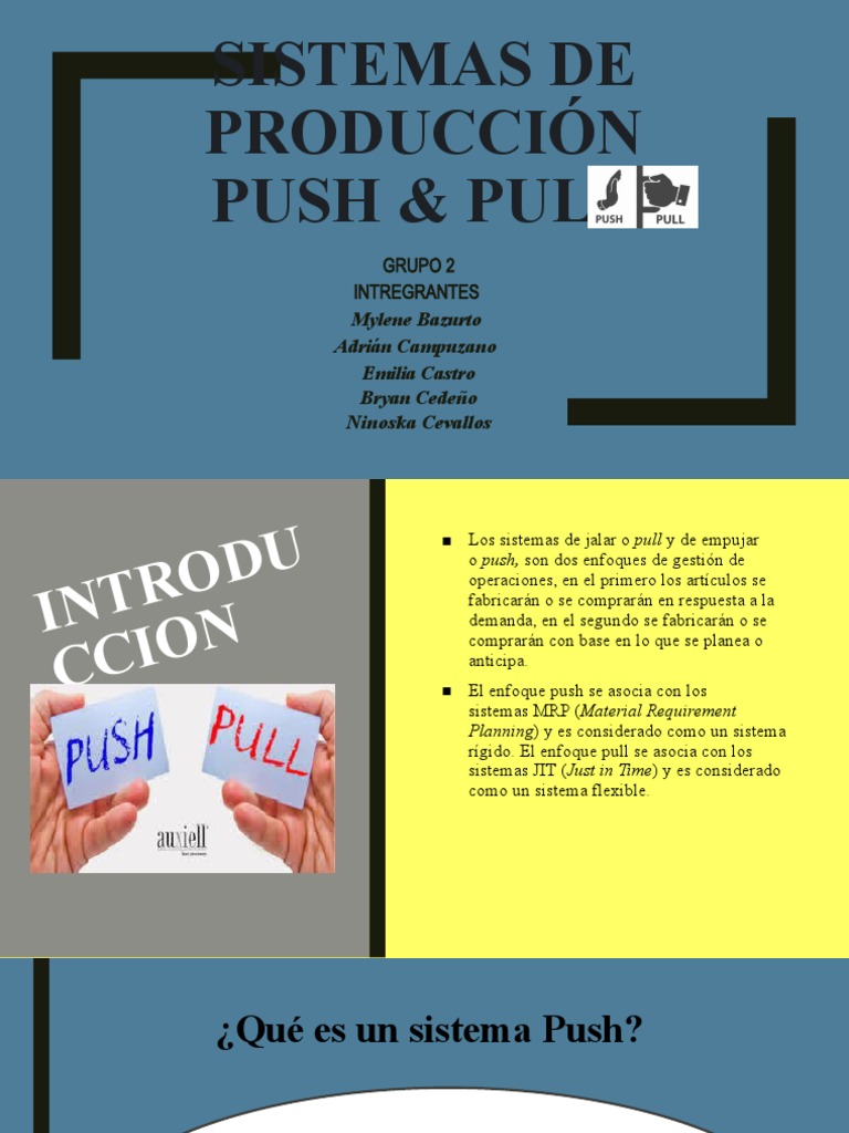 Sistemas de Producción Push & Pull | PDF | Inventario | Lean Manufacturing