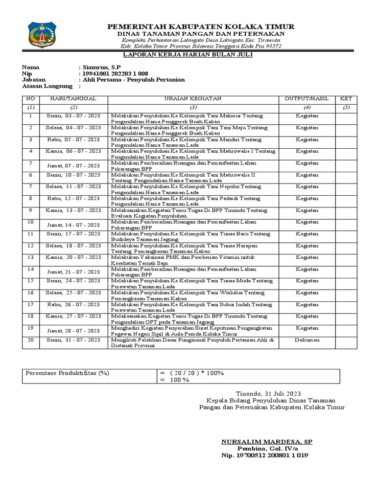 LKH Juli 2023 | PDF | Teknologi & Rekayasa
