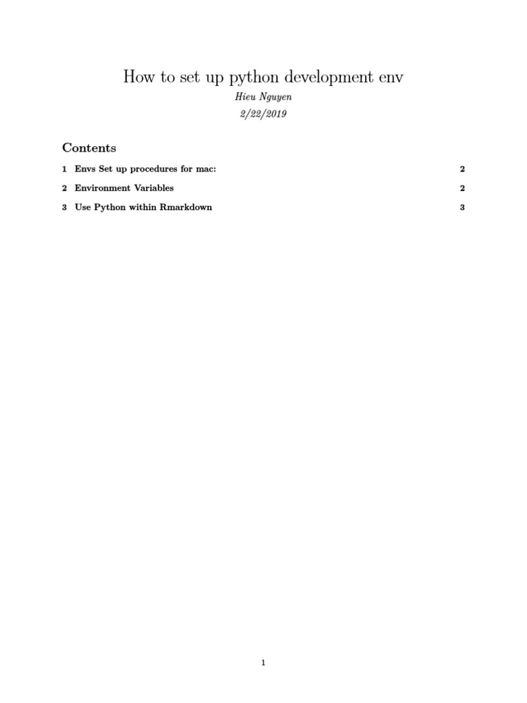 Python Env Setup Pdf Computing Utility Software 8044