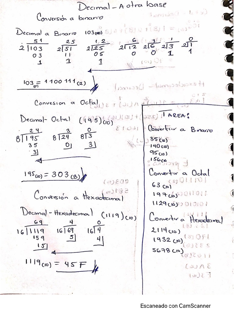 Decimal A Otra Base Pdf