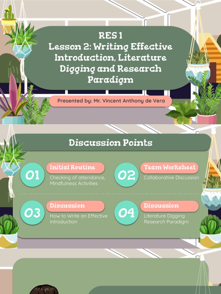 RES1 - Lesson 2 - Introduction Literature Digging and Research Paradigm 1 | Download Free PDF ...