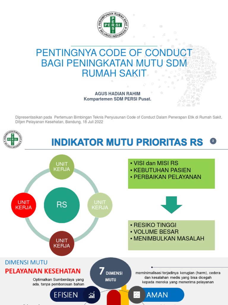 Pentingnya Code of Conduct di RS | PDF