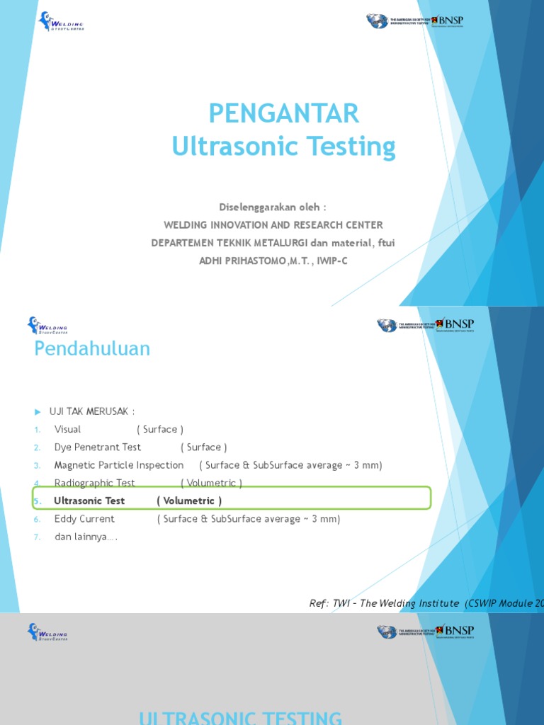 Pengujian Ultrasonik: Metode dan Aplikasi | PDF