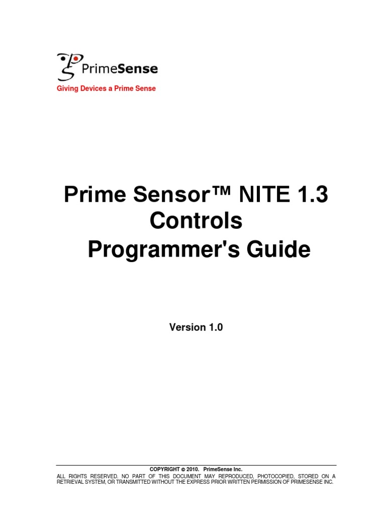 NITE Controls 1.3 - Programmer's Guide | PDF | Copyright | Disclaimer