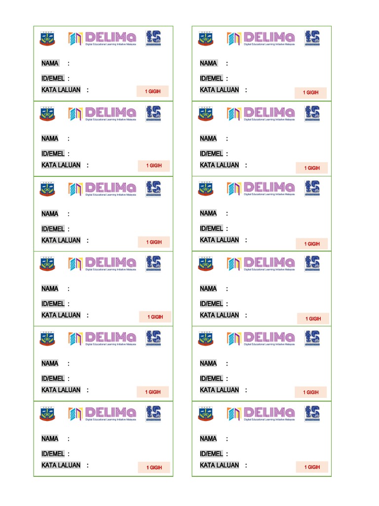 Template Kad Id | PDF