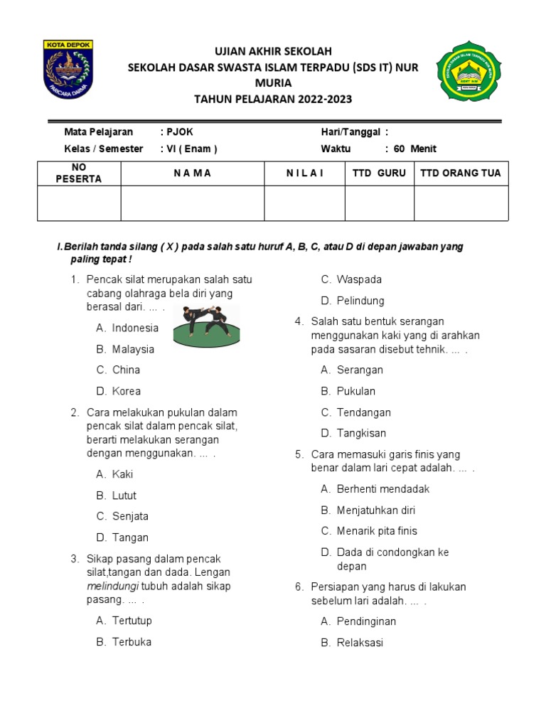 Soal Uas Pjok 2023 New | PDF
