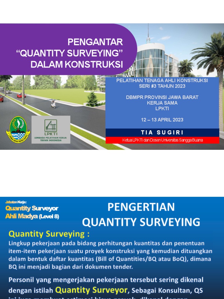 Pengantar Quantity Surveying | PDF