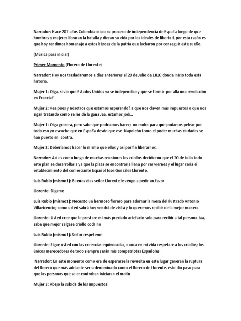 Narracion Obra de Teatro | PDF | Conflictos del segundo milenio | Conflictos