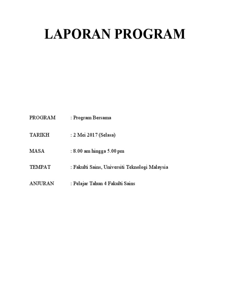 Laporan Program Alumni Fakulti Sains | PDF | Karier & Perkembangan
