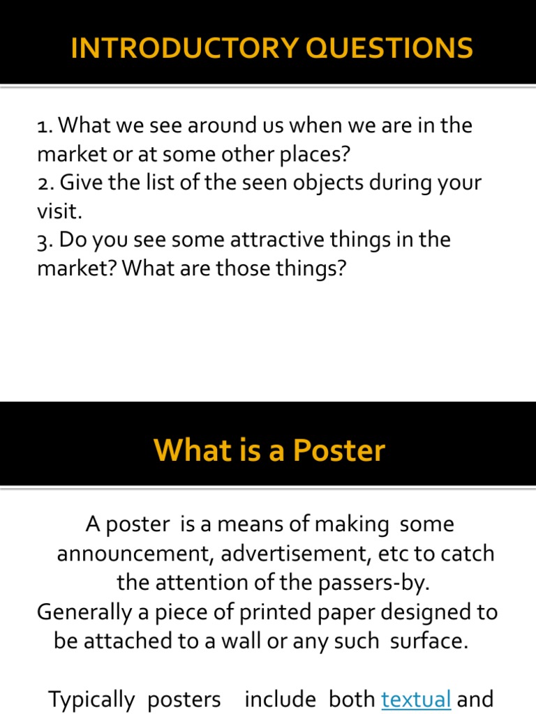 Poster Making Class Xi&Xii New | PDF
