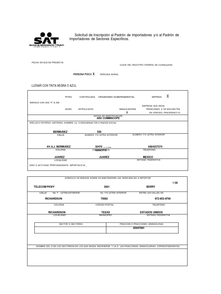 555formato Padron de Imp.-1 | PDF