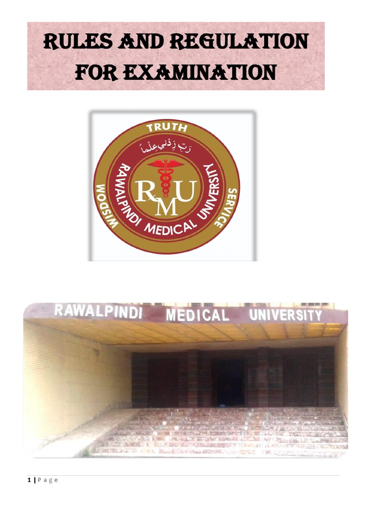 RMU- UNDERGRADUATE RULES AND REGULATION FOR EXAMINATION | PDF ...