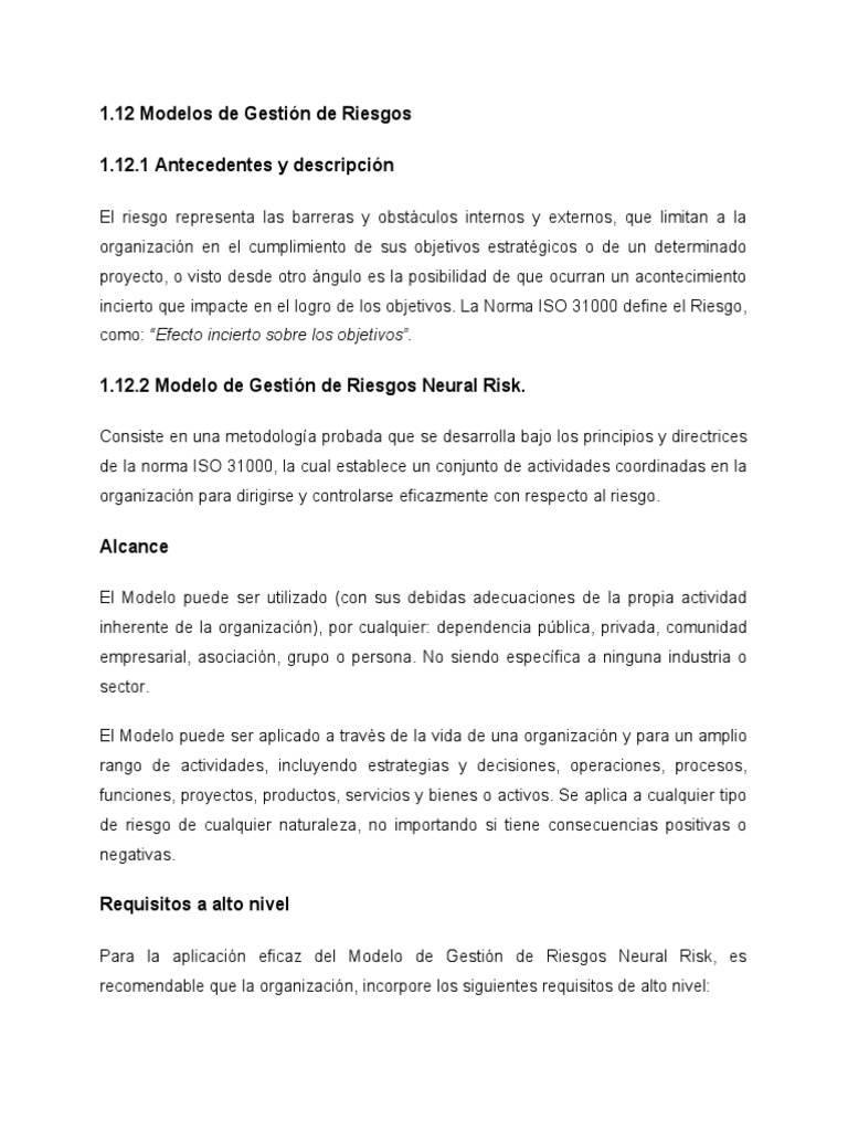 Modelos de Riesgo | PDF | Cobit | Gestión de riesgos