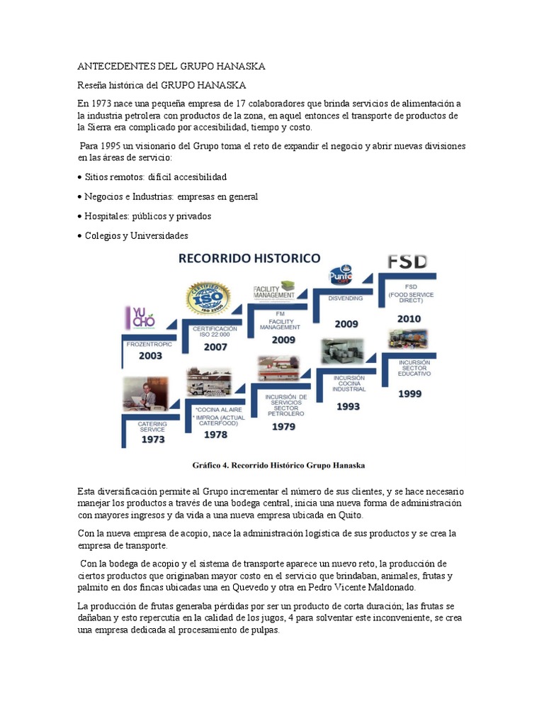 Evolución y Desempeño del Grupo Hanaska | PDF | Negocios