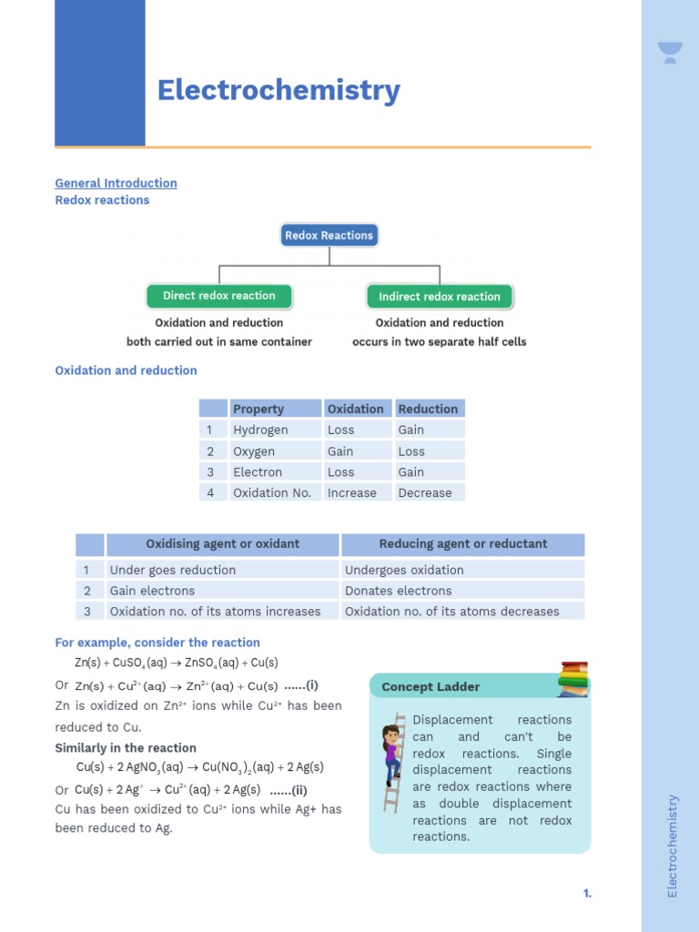 Electrochemistry Notes | PDF | Science & Mathematics