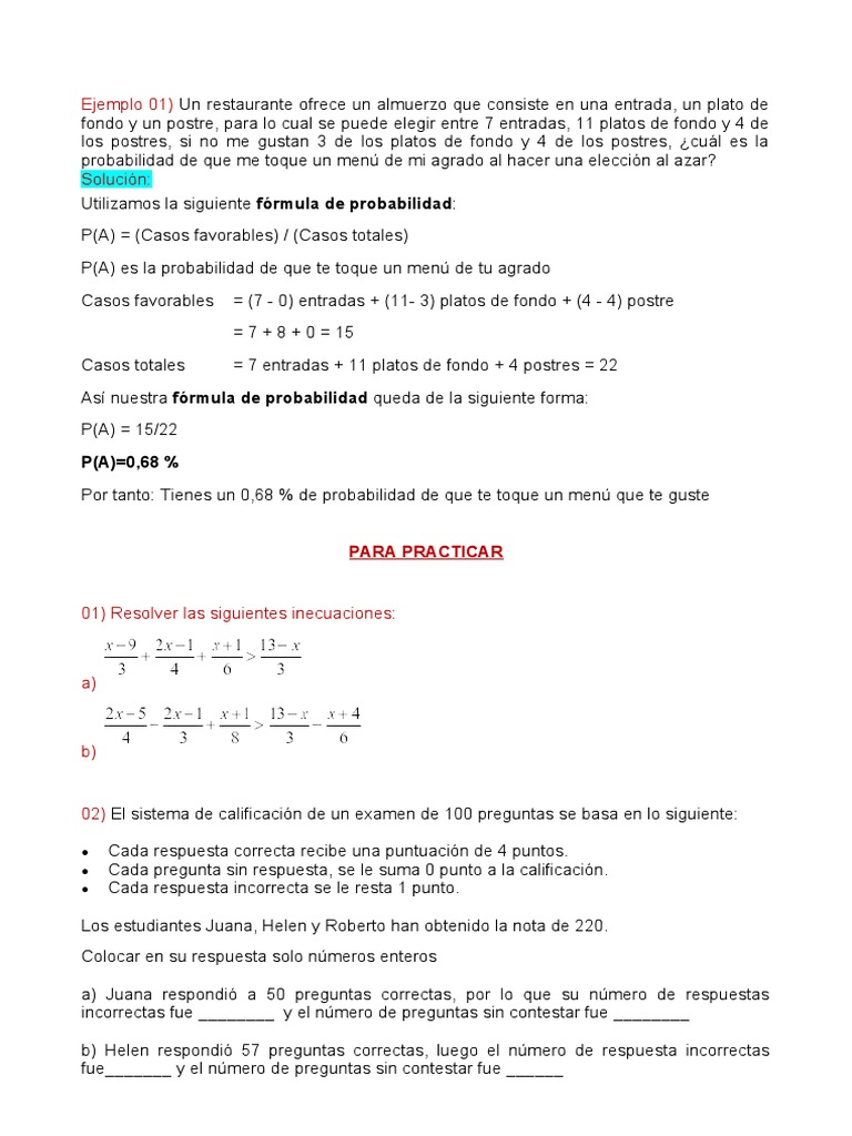 Para Practicar Mate PC 2 | PDF
