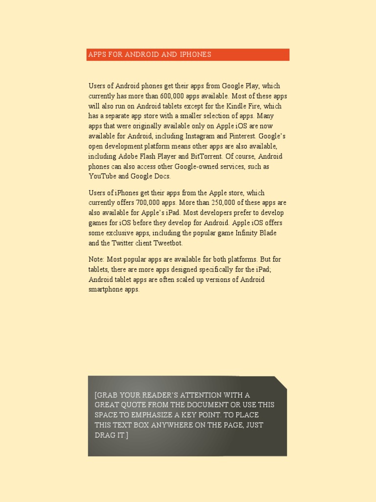 Android Apps Overview and Highlights | PDF