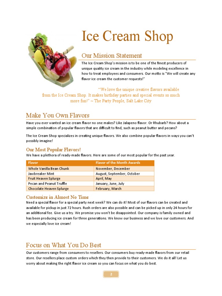 2019 Word 103 IceCream | PDF | Ice Cream | Foods