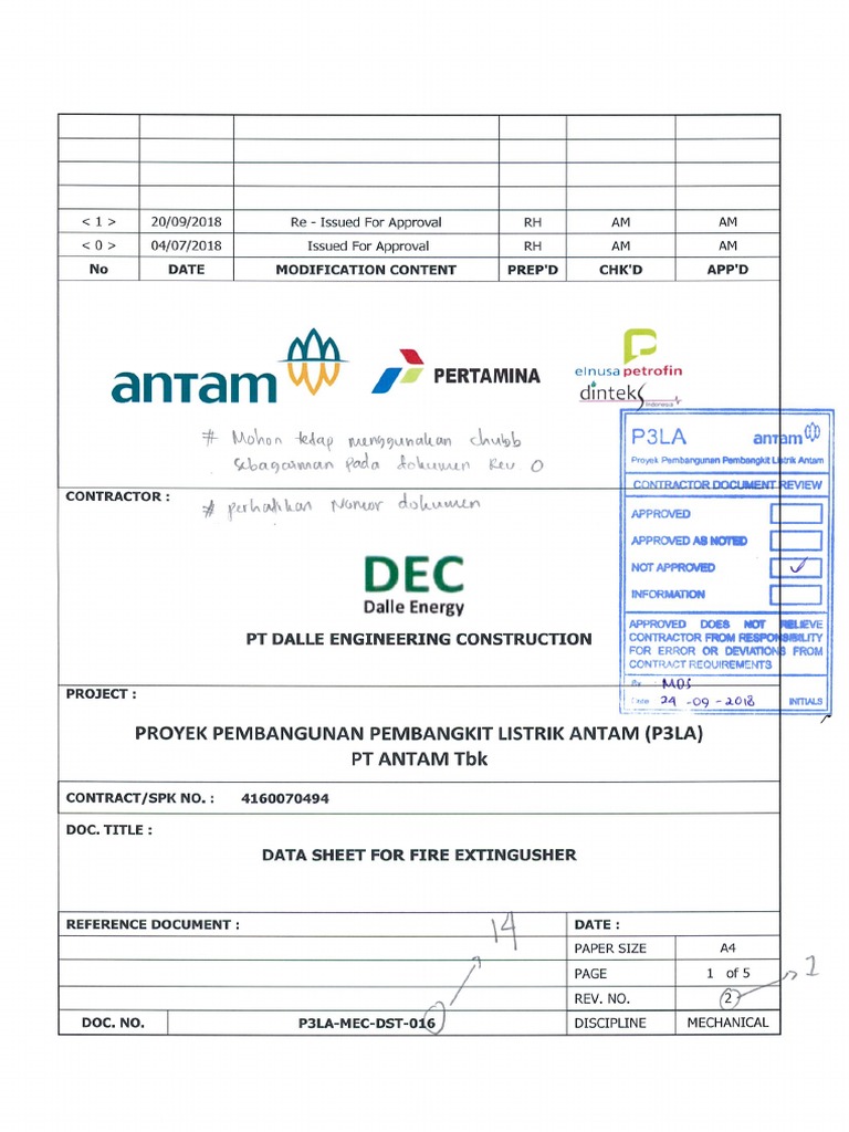 P3LA-MEC-DST-014-Rev1 DS For Extinguisher | PDF