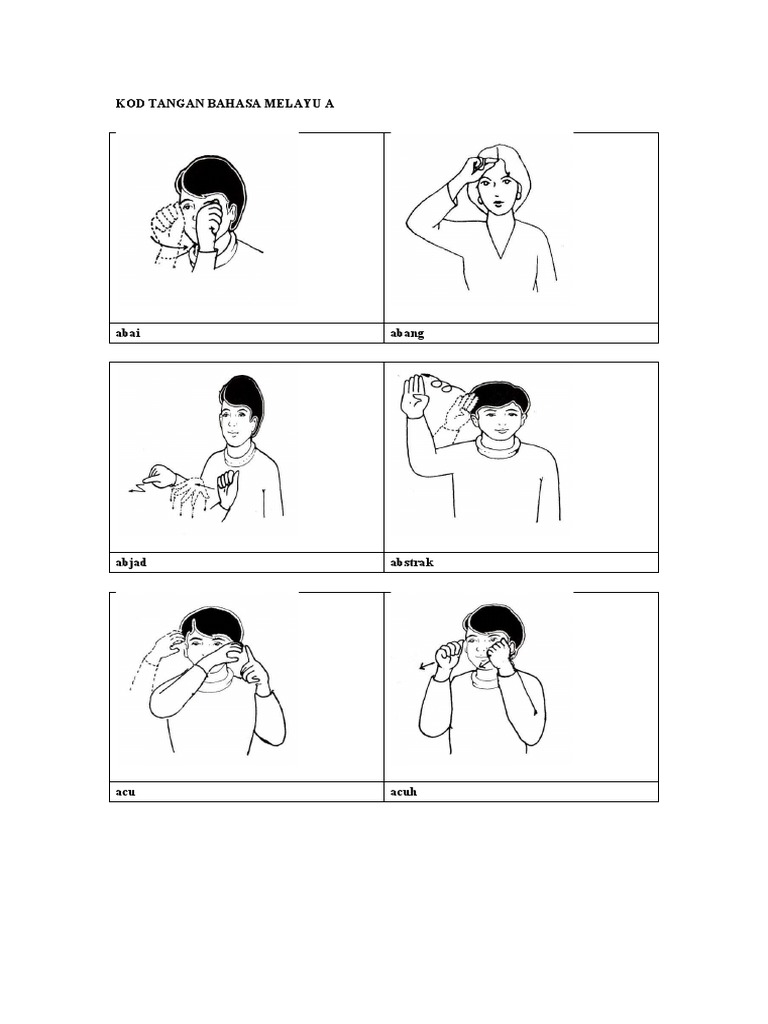 Kod Tangan Bahasa Melayu A | PDF