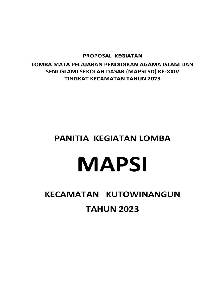Roposal Mapsi | PDF | Ilmu Sosial | Perjalanan