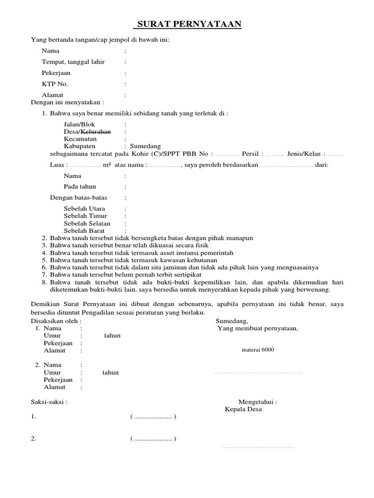 Warkah Kosong | PDF | Hukum