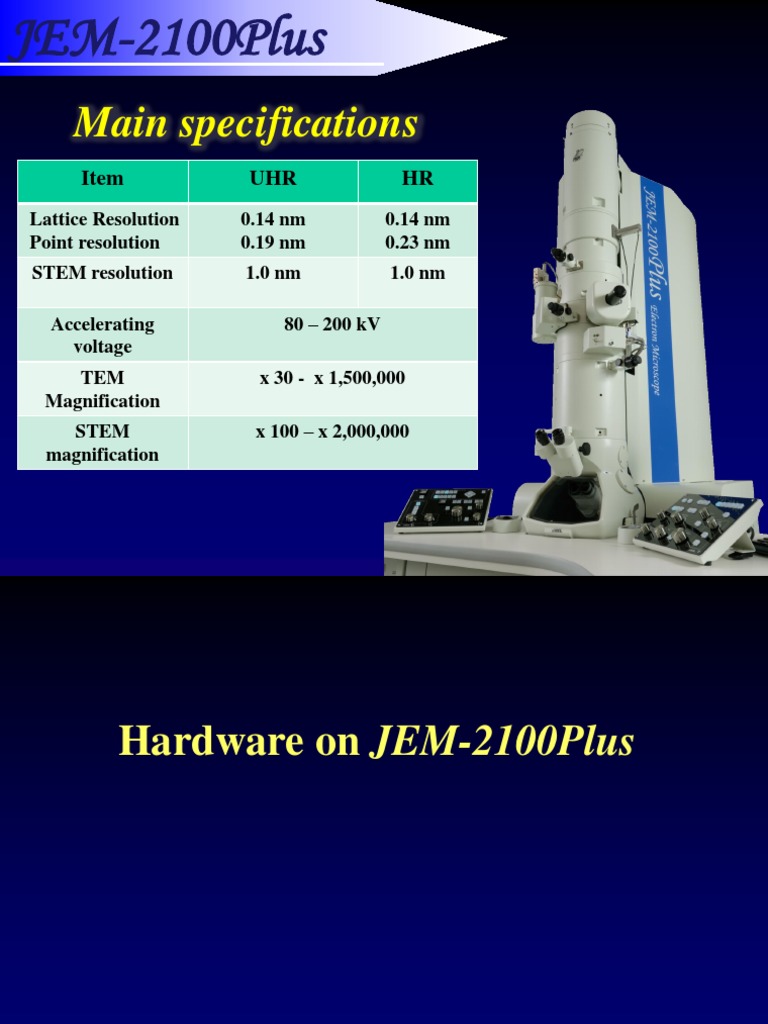 1 1808 - JEM-2100Plus Hardware | PDF | Transmission Electron Microscopy ...