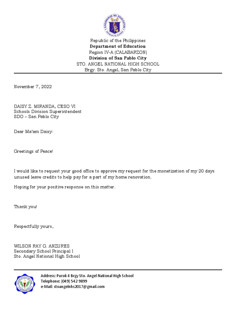 Letter of Request | PDF